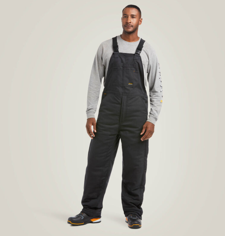Men's Ariat Rebar DuraCanvas Stretch Insulated Bib
